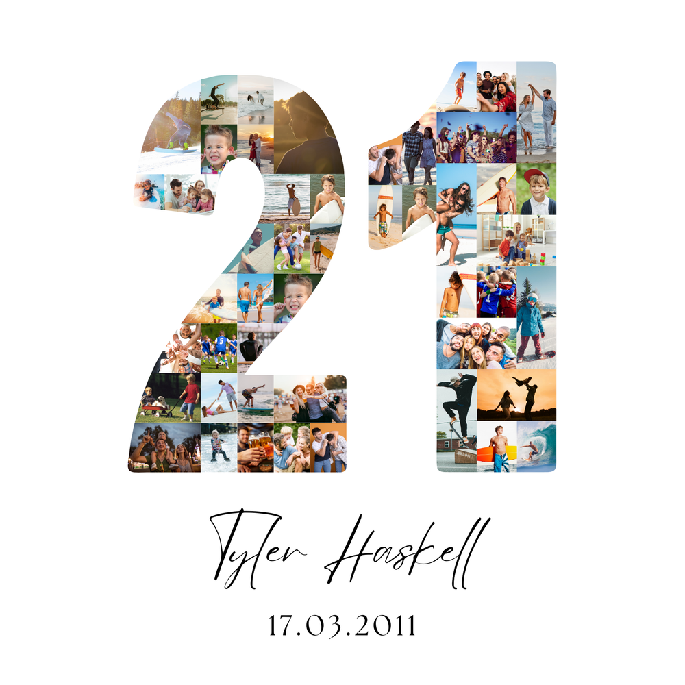 21 Birthday Photo Collage – Collagaroo
